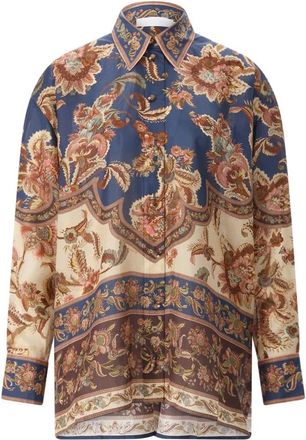Zimmermann Homme, Chemises, Bleu, Taille: 2XS Chemisier en soie