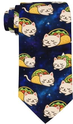 Generic Chat Taco Cravatte Doux Cravates Hommes Élégante Cravate Homme Pour Mariages Scolaires Formelle