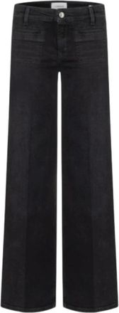 Cambio Femme, Jeans, Noir, Taille: 40 FR Tess Wide Jeans