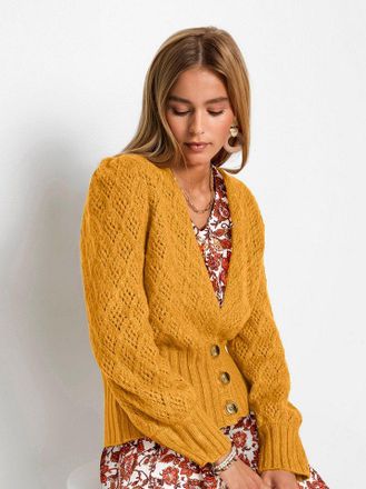 Witt Strickjacke Strickjacke Langarm Ajour