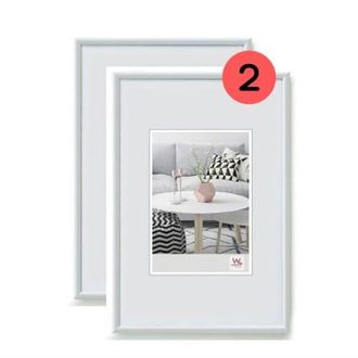 Walther Design Cadre photo Walther Design blanc 20 x 30 cm double pack, cadre en plastique Galeria KW030HD