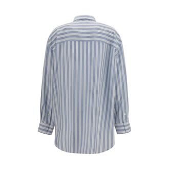 Gucci Womens Blue Silk Shirt