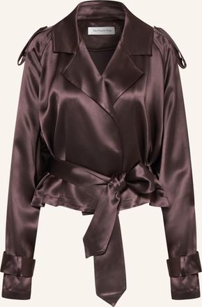 Frankie Shop Wickelbluse Simona Aus Satin braun
