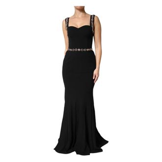 Dolce & Gabbana Figurbetontes Etuikleid mit Meerjungfrau-Saum und Zierapplikationen - - Dresses - Damen - Schwarzk - M