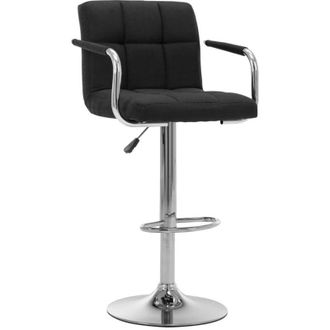 vidaXL Barhocker Schwarz Stoff Vidaxl