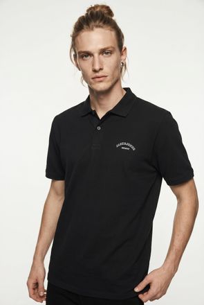 Jack & Jones Poloshirt JACK & JONES JJCOLLEGE LOGO POLO SS, Herren, Gr. XL, schwarz, Jersey, Obermaterial: 100% Baumwolle, unifarben, regular fit, Shirts