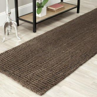 Safavieh Naturfaser Teppich für Wohnzimmer, Esszimmer, Schlafzimmer - Natural Fiber Collection, Kurzer Flor, Braun, 76 X 183 cm