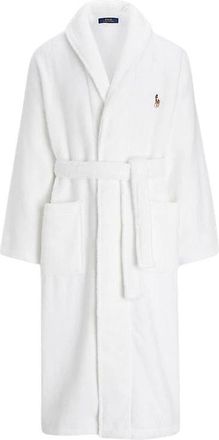 Polo Ralph Lauren Homme, V&ecirc;tements de nuit et de d&eacute;tente, Blanc, Taille: S/M Cotton Terry Long Robe