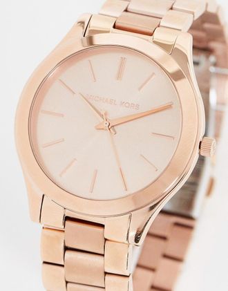 Michael Kors Michael Kors - Slim Runway - Montre pour femme - Or rose-Dor&eacute;