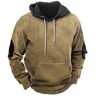 Generic Sweat &agrave; capuche pour homme - D&eacute;contract&eacute; - Manches longues - Coupe droite - Confortable - Cordon de serrage - Pour lext&eacute;rieur - Printemps - Hiver - Pu