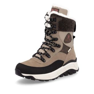 Rieker Revolution Boots Leder-/Textilkombination Uni Winterboots warm braun