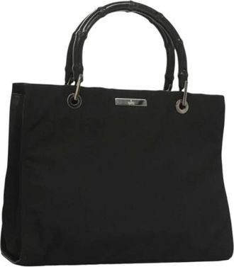 Gucci Pre-owned Nylon sacs-main - Femme - Pre-owned - Noir - Taille: ONE Size