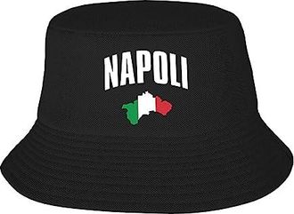 Generic Chapeau De Seau Unisexe Naples Italie Drapeau Italien Chapeau De Soleil Respirant &Agrave; Large Bord Bonnet Soleil, pour De P&ecirc;che, La Randonn&eacute;e, Le Camping,