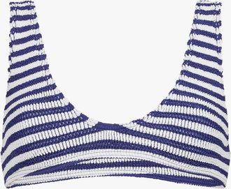Bond-Eye Haut de maillot de bain textur&eacute; &agrave; rayures