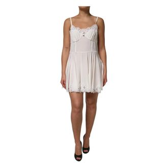 Dolce & Gabbana Femme, Robes, Blanc, Taille: 44 FR Slip Dress