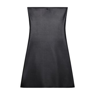 Courr&egrave;ges Bustier Lingerie Kleid - - Dresses - Damen - Schwarzk - S