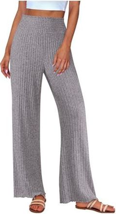 Generico Pantalons De Jogging Femmes Taille Haute Pantalon Long Jambe Large Sport Pantalon Avec Poches &Eacute;l&eacute;gantes Confortable Athl&eacute;tique Pantalon De Surv&ecirc;tement