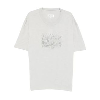 Maison Margiela Grafikdruck Oversized T-Shirt - - Tops - Herren - Wei&szlig; - L