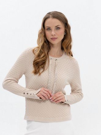 Passioni Strickpullover mit Strick-Struktur