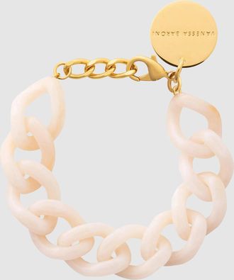 Vanessa Baroni Bracelet Mini Flat Chain Latte Marble