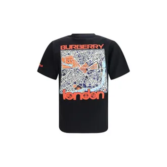 Burberry Mens Black Cotton T-Shirt