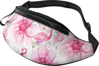 Generic G&uuml;rteltasche Mode Sporttasche Rosa Flamingos Multifunktionale Lauftasche F&uuml;r Herren Laufen Radfahren 14X35Cm