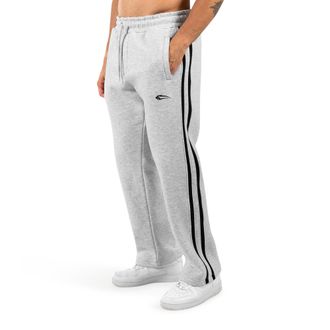 Smilodox Jogginghose Herren Yasin, Sweathose mit Logo, Bequeme Freizeithose mit Kordelzug, Seitentaschen und wei&szlig;en Seitenstreifen, Angenehmes Material, Optima