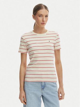 Tommy Hilfiger T-Shirt New Cody WW0WW40587 Wei&szlig; Slim Fit