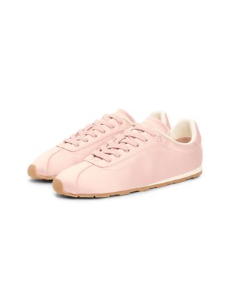 Tommy Hilfiger Sneaker TOMMY HILFIGER TH BELLA LOW RUNNER SATIN, Damen, Gr. 36, rose, Textil, unifarben mit Farbeinsatz, Schuhe Sneaker, Freizeitschuh, Halbschuh, Sc