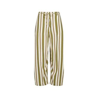 Topshop Pantalon Cleo cropped ray&eacute; en coton m&eacute;lang&eacute;