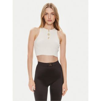 Elisabetta Franchi Top TK-06B-42E2-V220 &Eacute;cru Slim Fit