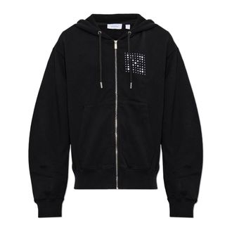 Off-white Hoodie Mit Logo - - Sweatshirts & Hoodies - Herren - Schwarzk - XL