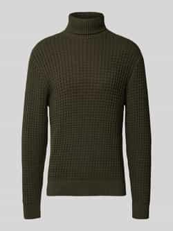 Selected Regular Fit Rollkragenpullover in Waffel-Struktur Modell TOM