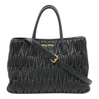 Miu Miu Pre-owned Matelasse Leder 2way Bag - - Pre-owned - Damen - Schwarzk - ONE SIZE