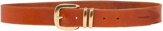 Wrangler Womens Big Double Loop Belt, Cognac, 90