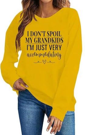 Generic Sweatshirts pour femmes UK sweatshirts pour femme imprim&eacute; graphique haut surdimensionn&eacute; col rond manches longues automne hiver d&eacute;contract&eacute; confortable