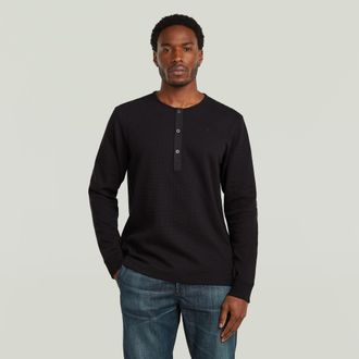 G-Star Structured Tweeter Grandad T-Shirt - Schwarz - Herren