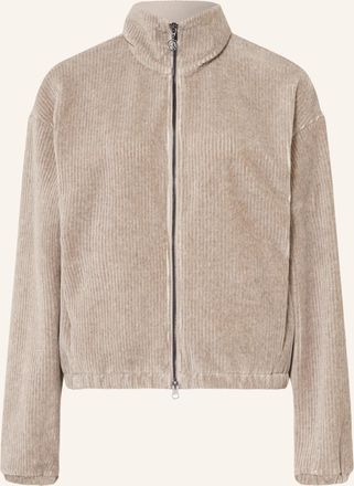 Sportalm Sweatjacke Aus Cord Mit Glitzergarn beige