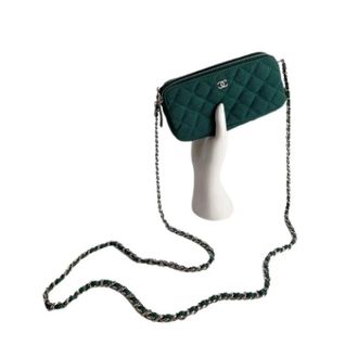 Chanel Pochette en tissu doccasion - Femme - Pre-owned - Vert - Taille: ONE Size