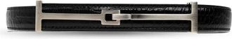 Tom Ford Ceinture Arc en cuir de crocodile imprim&eacute; foulonn&eacute; - Femme - Accessoires - Noir - Taille: 65 CM