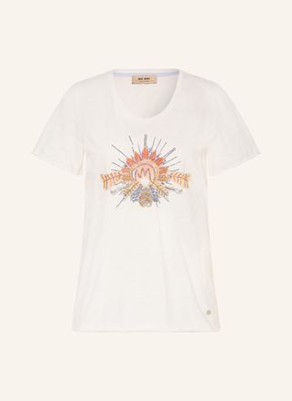 Mos Mosh Mos Mosh T-Shirt Mmtonia Mit Schmuckperlen Und Pailletten weiss