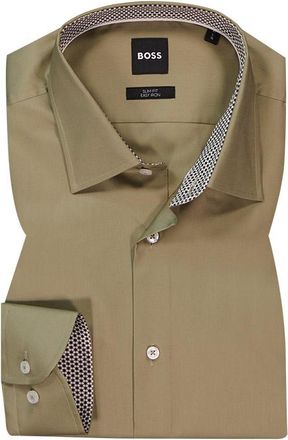 HUGO BOSS Herren Hemd grün Baumwolle