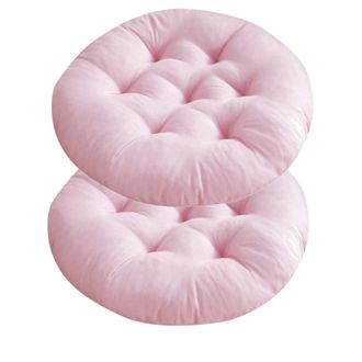 Generic 2er Set Rutschfestes Stuhlkissen 40 cm Rund Sitzkissen 5 cm Dicke Bodenkissen Sitzpolster Bequeme Stuhlauflage Sitzpolster Polster Auflage Dekokissen 