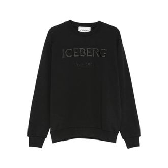 Iceberg Sweatshirt mit Logo-Stickerei - - Sweatshirts & Hoodies - Herren - Schwarzk - L