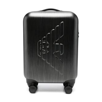 Emporio Armani Trolley Brillo Logo Rel Aguila - - Suitcases - Herren - Grau - ONE SIZE