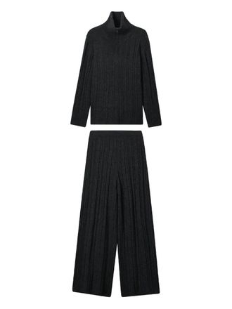 B+ab pantalon nervur&eacute; &agrave; col montant - Gris