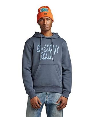 G-Star G-Star Homme Sweat à capuche Retro Shadow Graphic, Bleu (fantem blue D22236-A971-863), L
