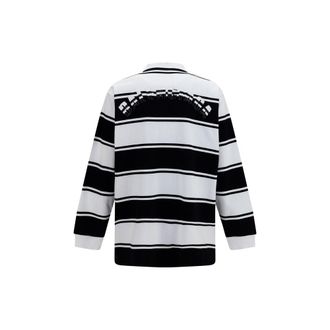 Balenciaga Mens White Cotton Polo Shirt