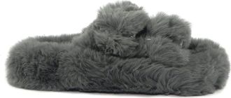 Colors Of California Femme, Chaussures, Gris, Taille: 37 EU Fur Slipper