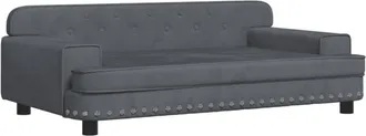 vidaXL Kindersofa Dunkelgrau 90x53x30 cm Samt - Vidaxl